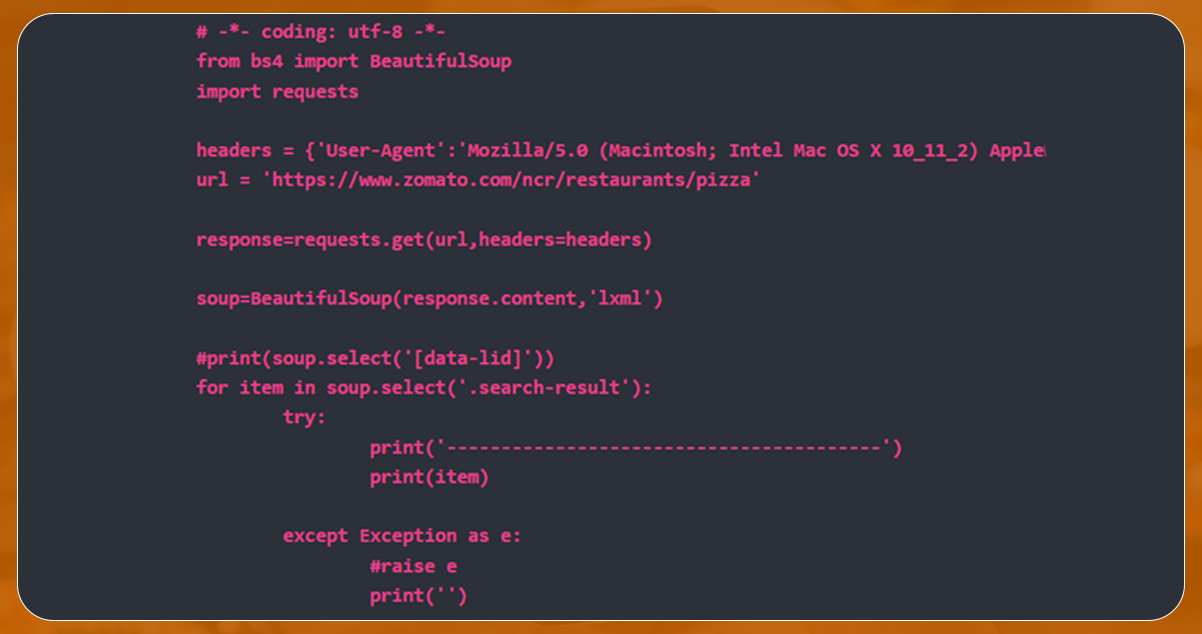 How to Scrape Zomato & Swiggy Data Using Python and BeautifulSoup? How to Scrape Zomato & Swiggy Data Using Python and BeautifulSoup?