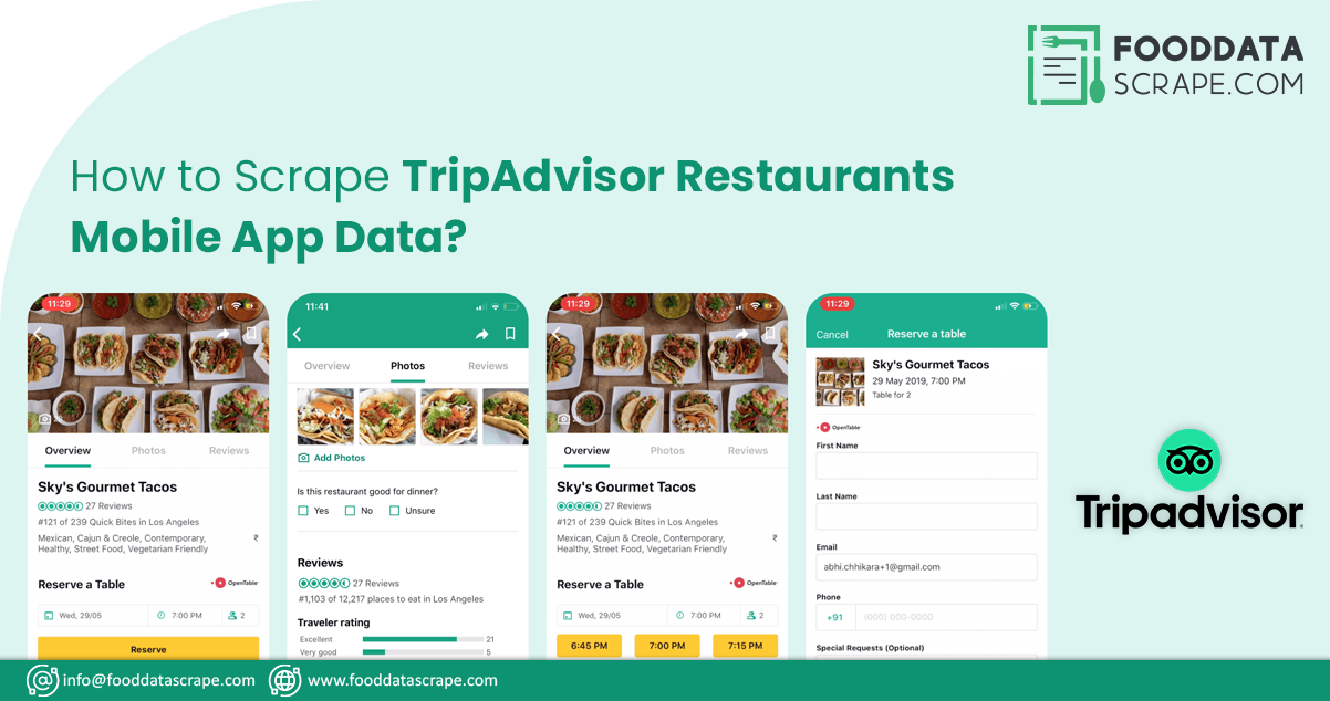 How to Scrape TripAdvisor Restaurants Mobile App Data?