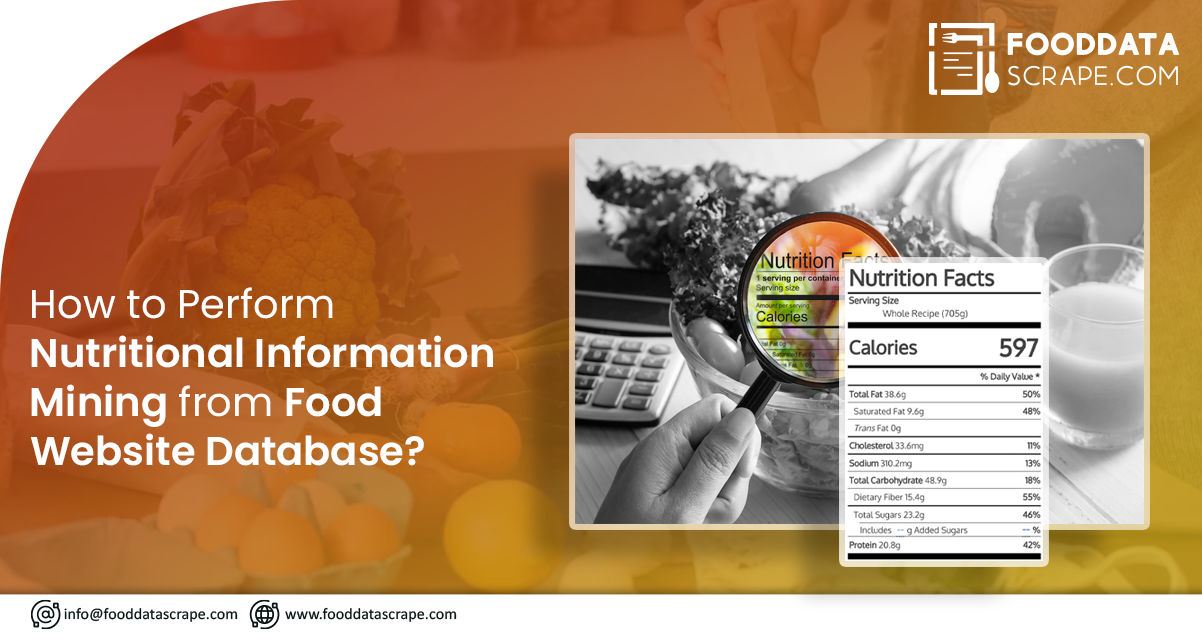 How to Perform Nutritional Information Mining from Food Website Database?