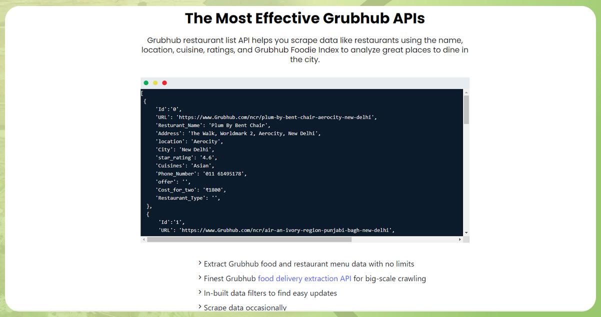 Scraping food delivery apps using Food Data Scrape.