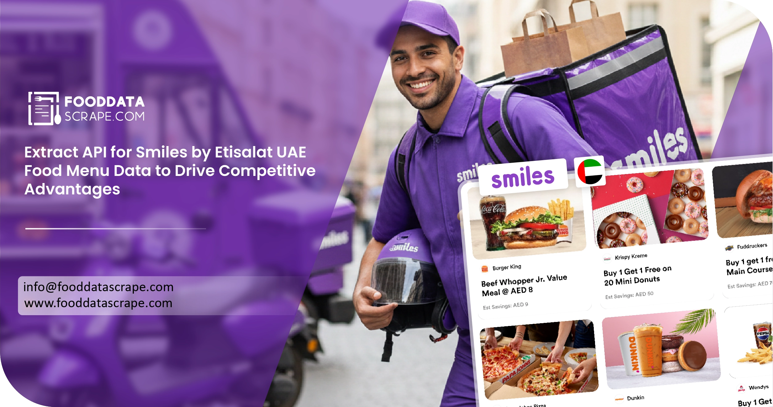 Extract API for Smiles by Etisalat UAE Food Menu Data