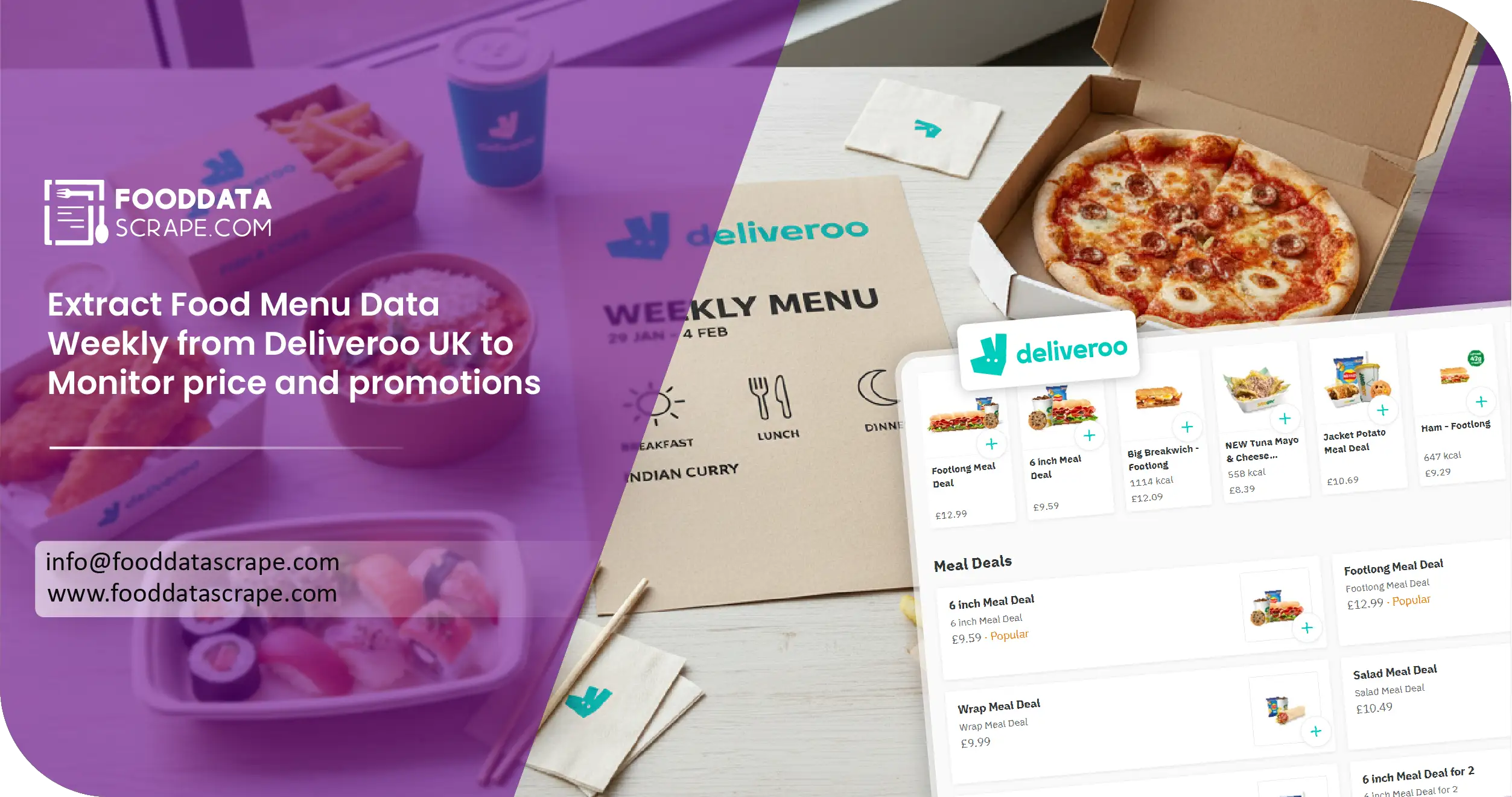 Extract Food Menu Data Weekly from Deliveroo UK