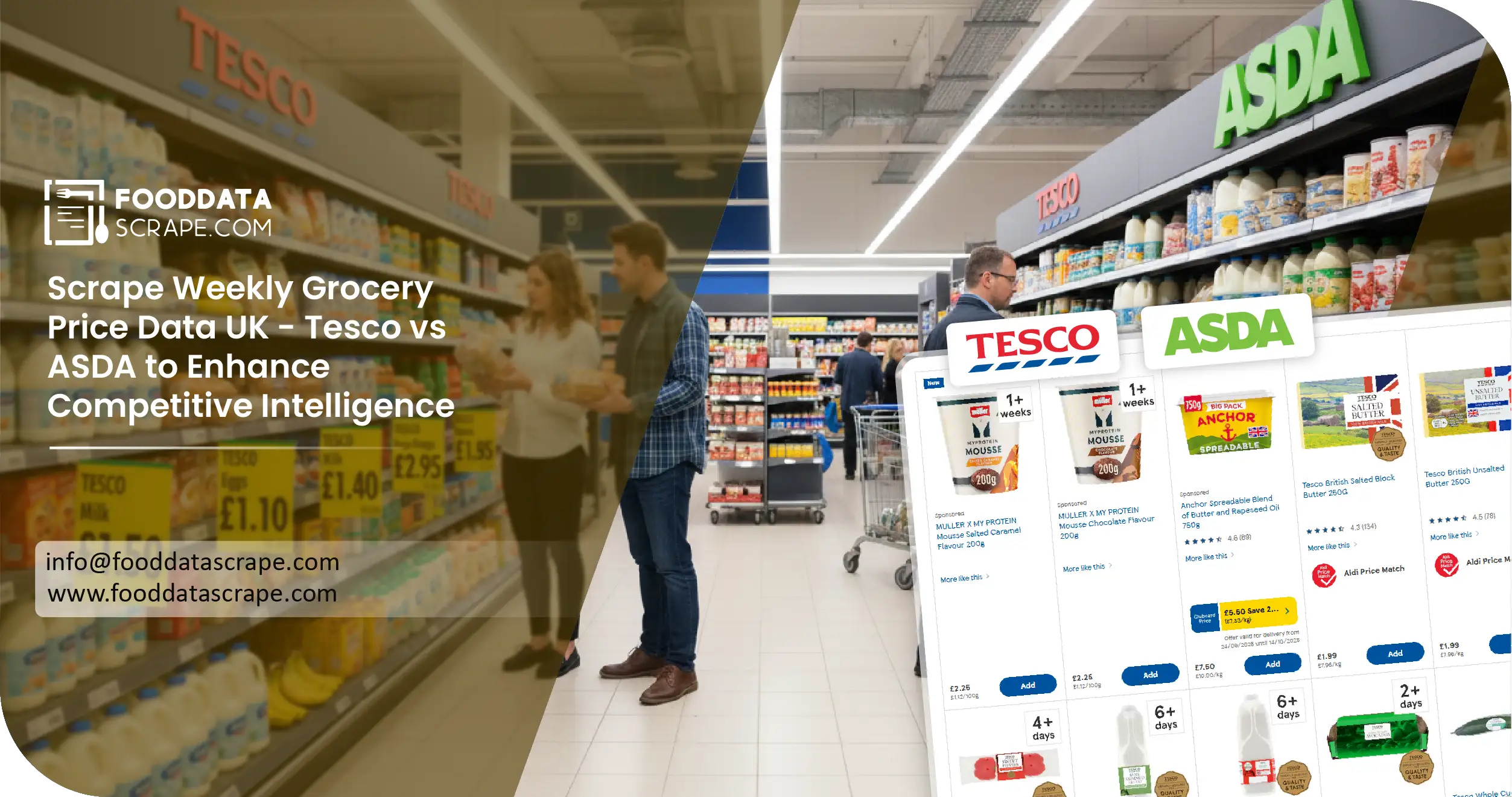 Scrape Weekly Grocery Price Data UK - Tesco vs ASDA