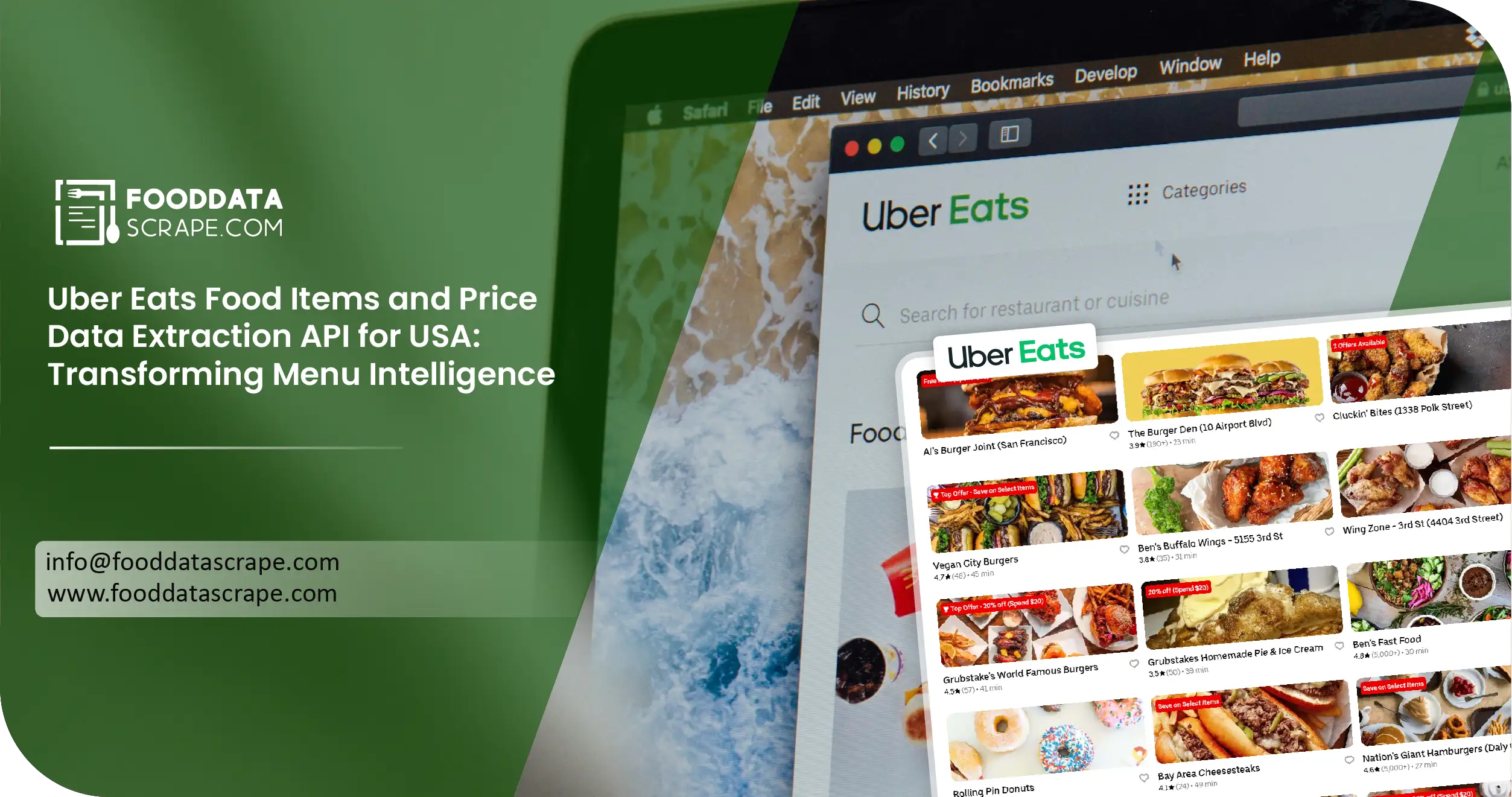 Uber Eats Food Items and Price Data Extraction API for USA