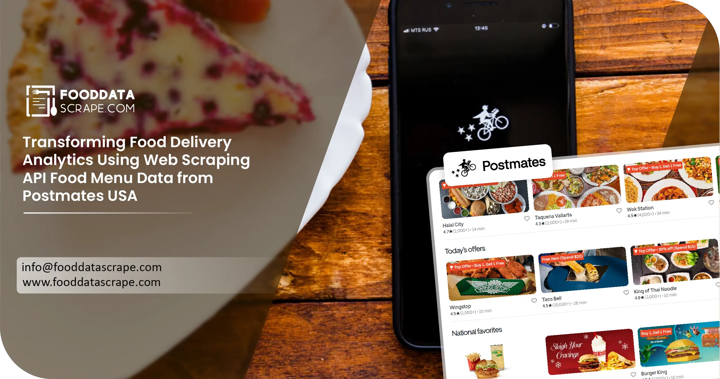 Web Scraping API Food Menu Data from Postmates USA
