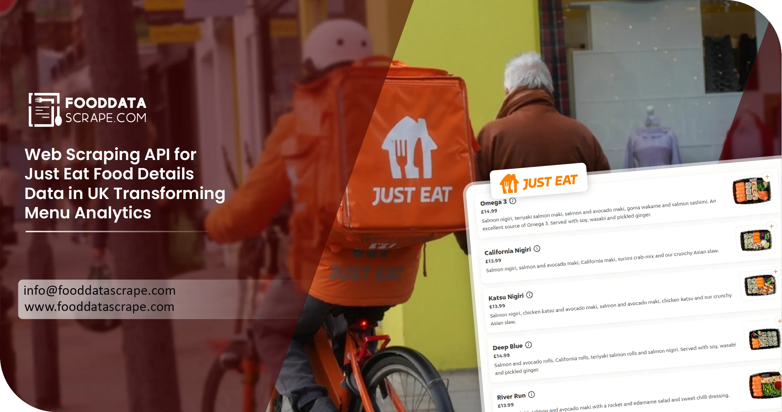 Web Scraping API for Just Eat Food Details Data in UK